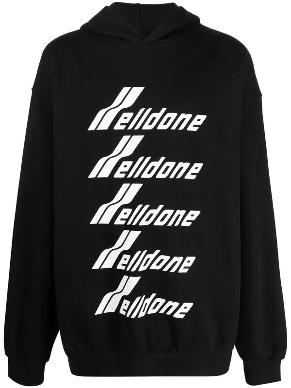 We11Done Logo-print Hoodie - Black