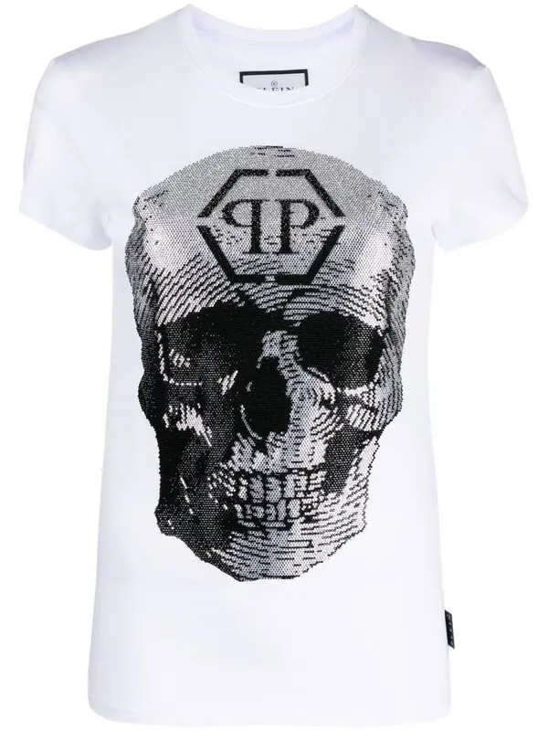 Philipp Plein Skull Print T-shirt - White