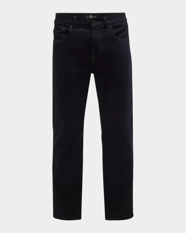 7 For All Mankind Luxe Performance Straight-leg Jeans - Rinse Blue