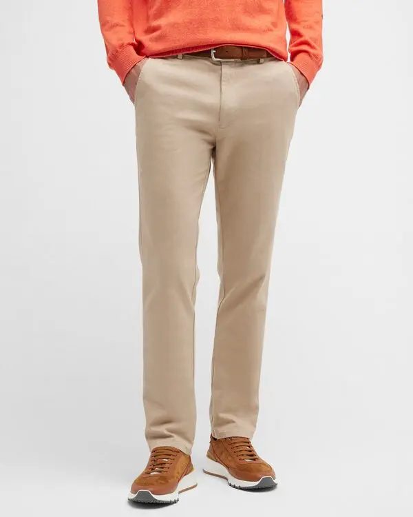 Peter Millar Pilot Flat Front Trousers - Khaki
