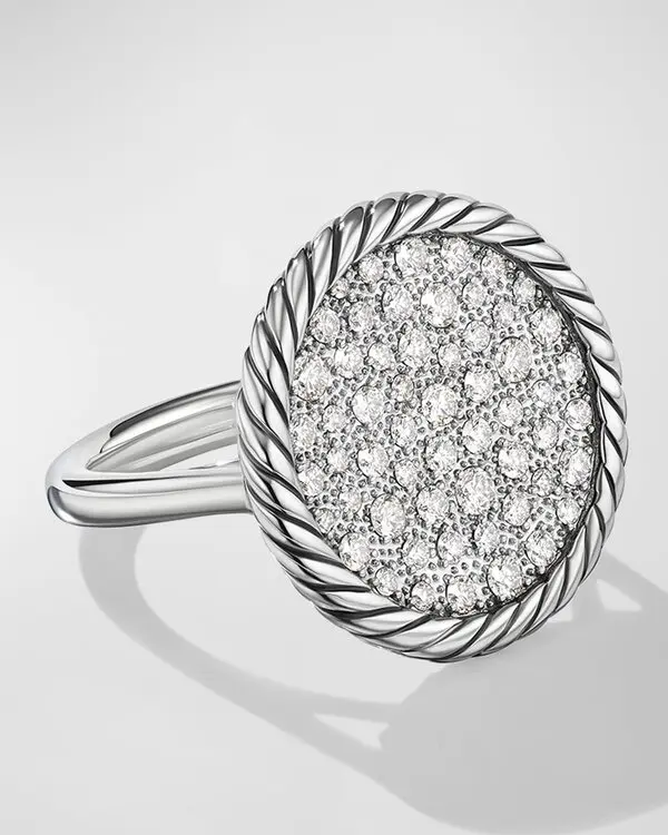 David Yurman Elements Ring With Diamonds - Silver
