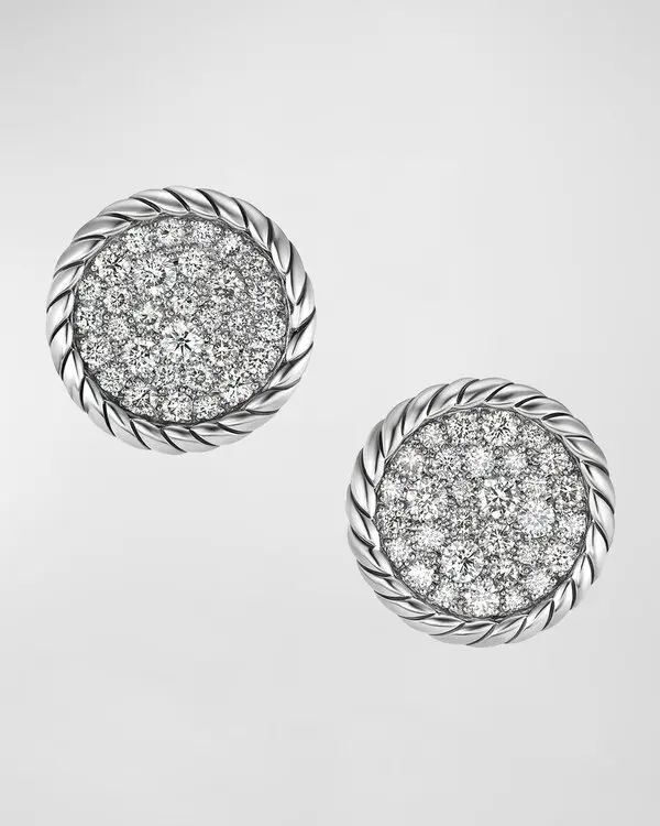 David Yurman Elements Diamond Earrings - Silver
