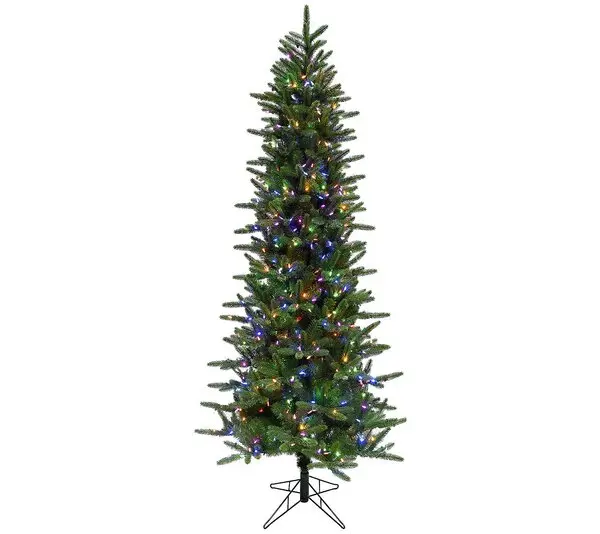 FRASER HILL FARM 9' Carmel Pine Slim Artificial Christmas
