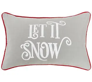 C&F HOME 22' X 14' Let It Snow Printed Throw Pi Llow