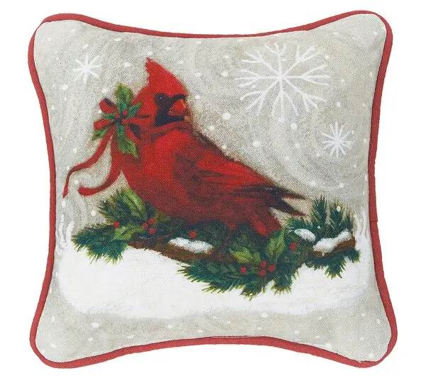 C&F HOME Woodland Cardinal Petite Printed Throw Pillow