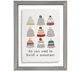 SINCERE SURROUNDINGS 14' Build A Snowman Floati Ng Frame Art