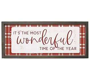 SINCERE SURROUNDINGS 24' Most Wonderful Plaid F Armhouse Frame