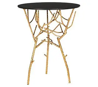 SAFAVIEH Tara Branched Glass Top Gold Accent Ta Le
