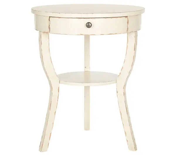 SAFAVIEH Kendra Round Pedestal End Table With D Awer