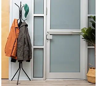 MIND READER 11 Hook Metal Standing Coat Rack