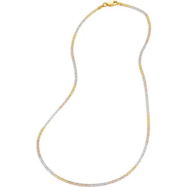 SAVVY CIE JEWELS Mixed Metallic Chain Necklace