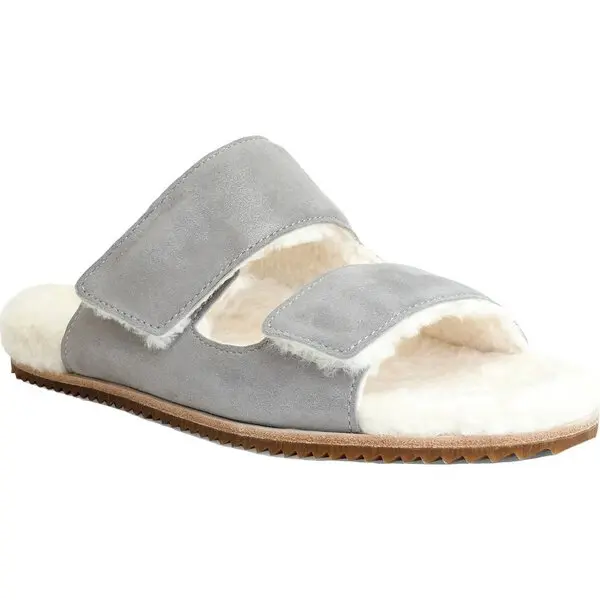 REVITALIGN Amelia Faux Fur Lined Slide Slipper - December Sky