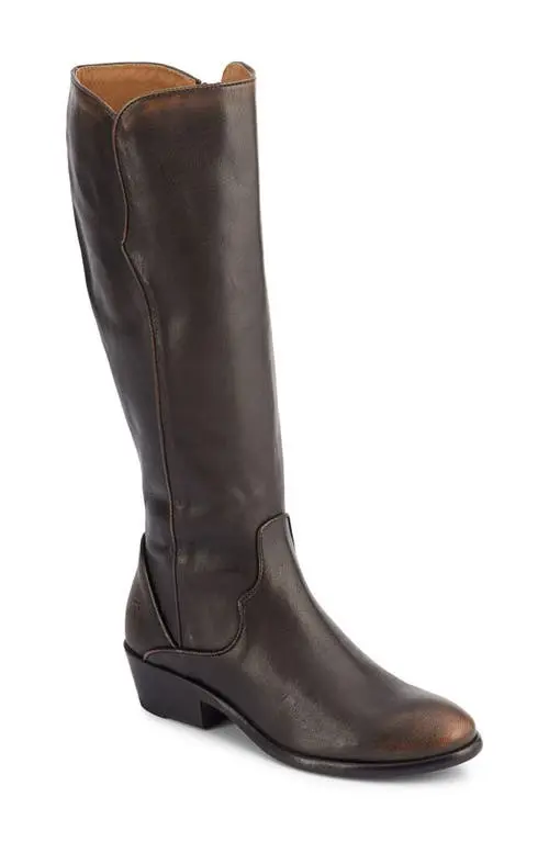 Frye Carson Piping Knee High Boot - Black