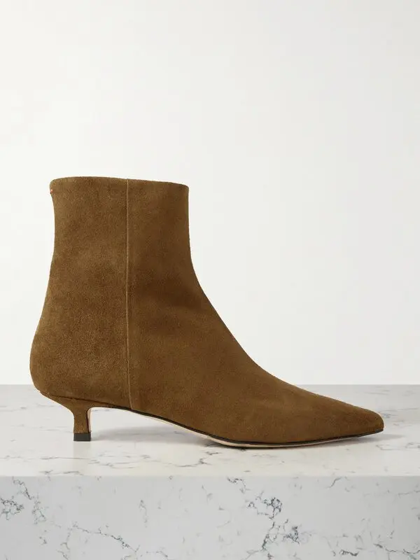 AeydĒ Sofie Suede Ankle Boots - Brown