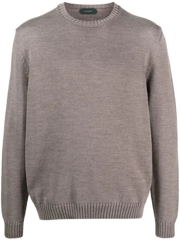 ZANONE Knitted Crew-neck Jumper - Grey
