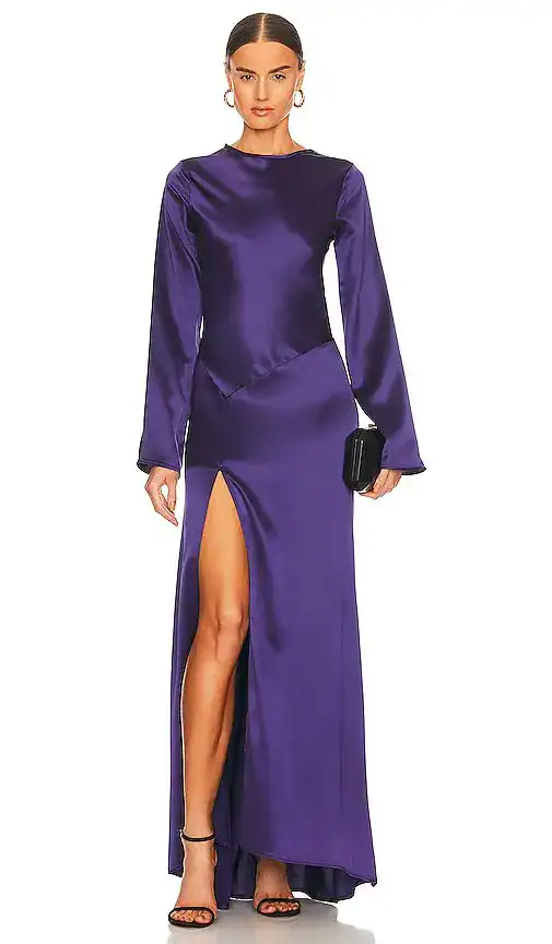 Nonchalant Label Dumas Maxi Dress In Purple In Eggplant - 58% Off |  Editorialist