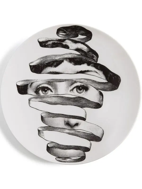 FORNASETTI Graphic-print Plate