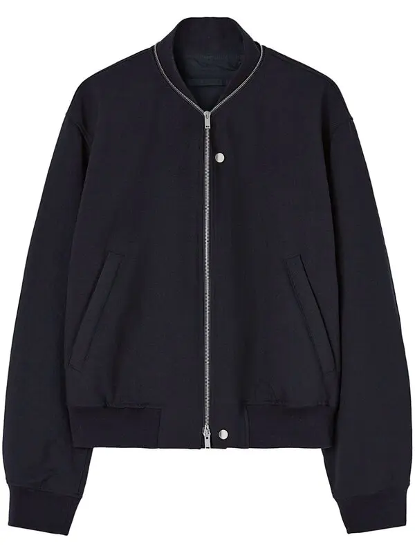 JIL SANDER Zip-up Bomber Jacket - Blue