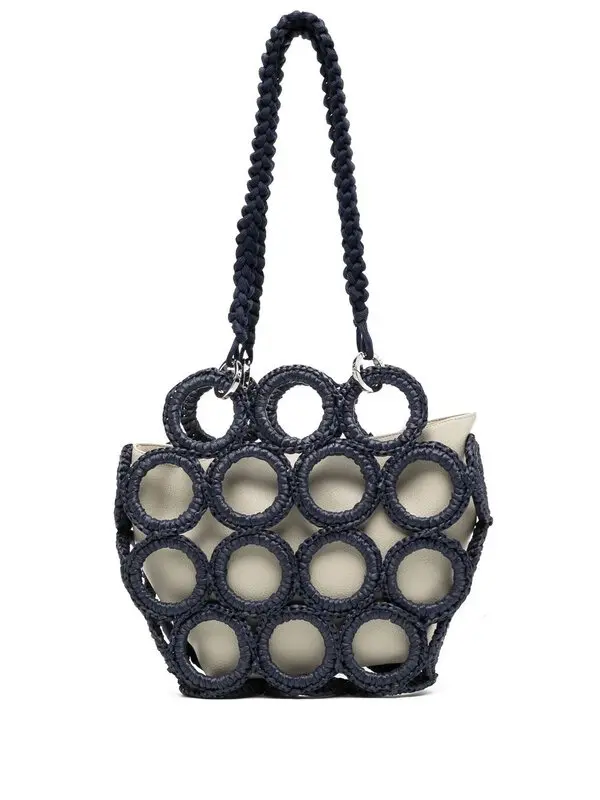 0711 TBILISI Interwoven Hoop Detail Tote Bag
