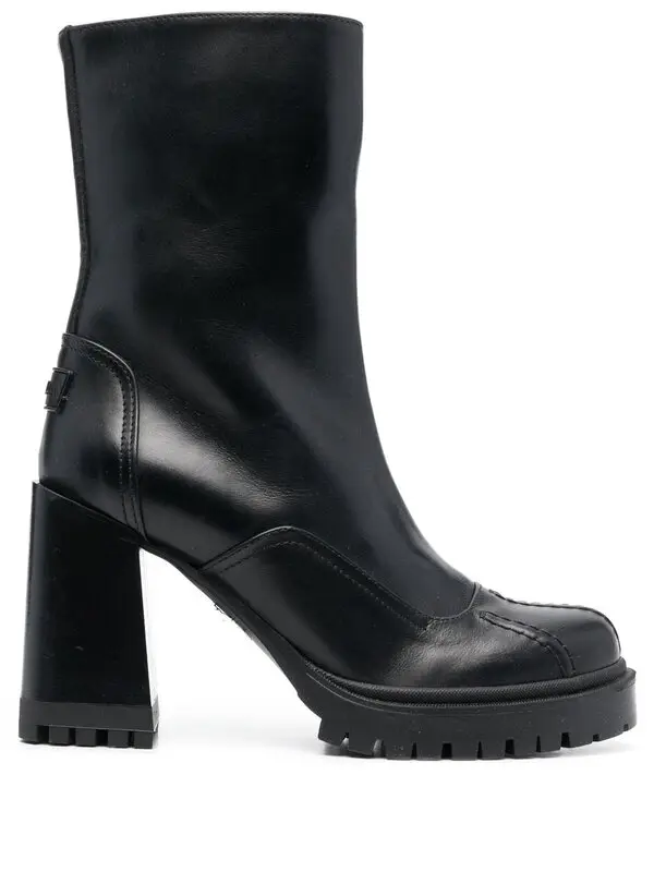 Furla Ankle Boots With Block Heel - Black