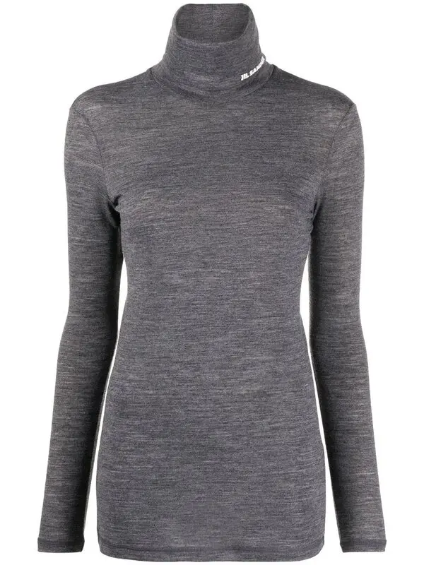JIL SANDER Fine-knit Top - Grey
