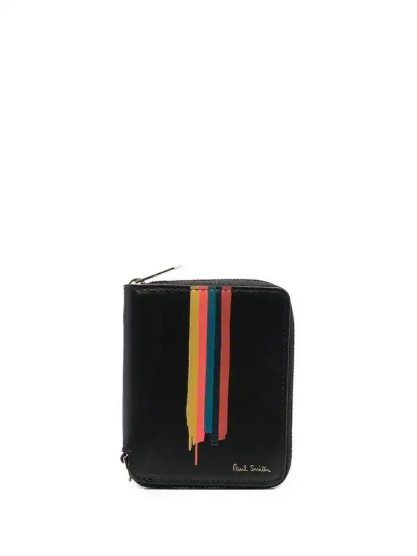 Paul Smith Rainbow-Print Logo-Stamp Wallet - Black | Editorialist