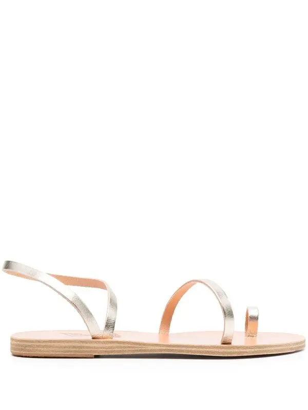 ANCIENT GREEK SANDALS Apli Eleftheria Metallic-effect Sandals - Gold