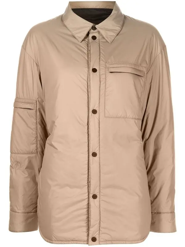 Aztech Mountain Pillow Padded Shirt Jacket - Brown