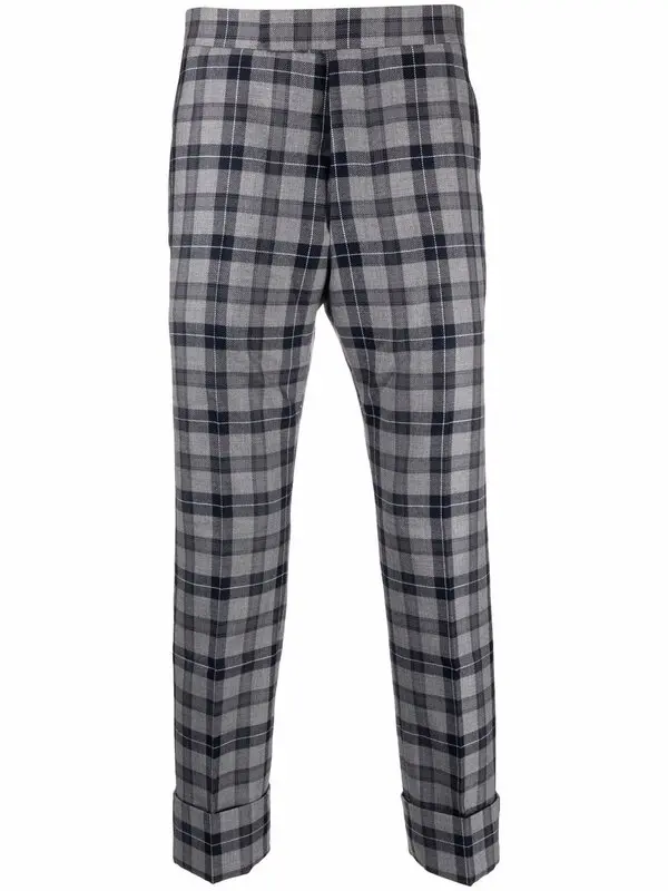 Thom Browne Tartan Cropped Trousers