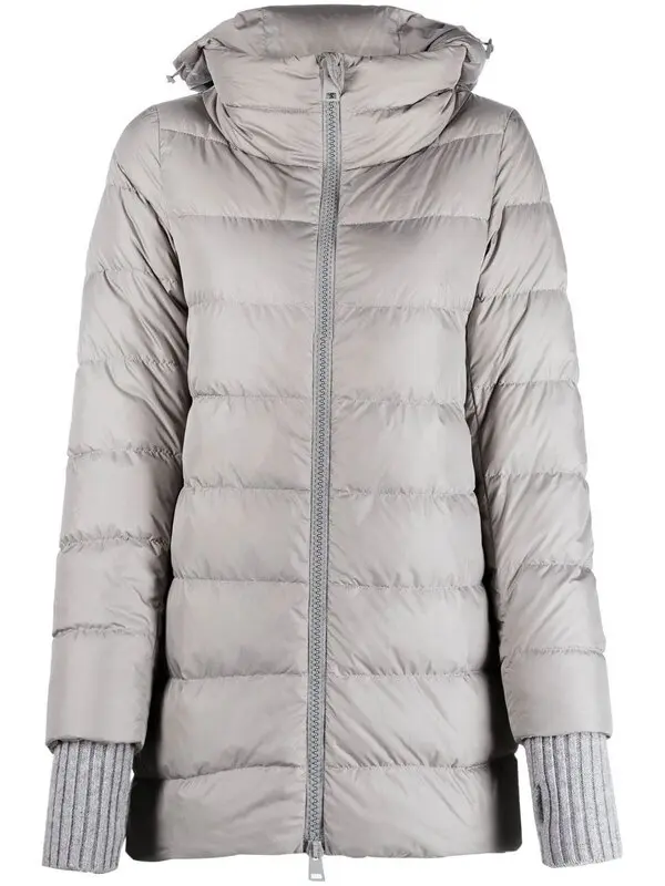 Herno Hooded Feather-down Coat - Grey