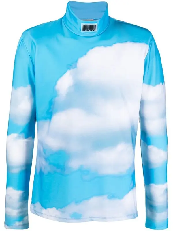 VTMNTS Cloud-print High-neck Top