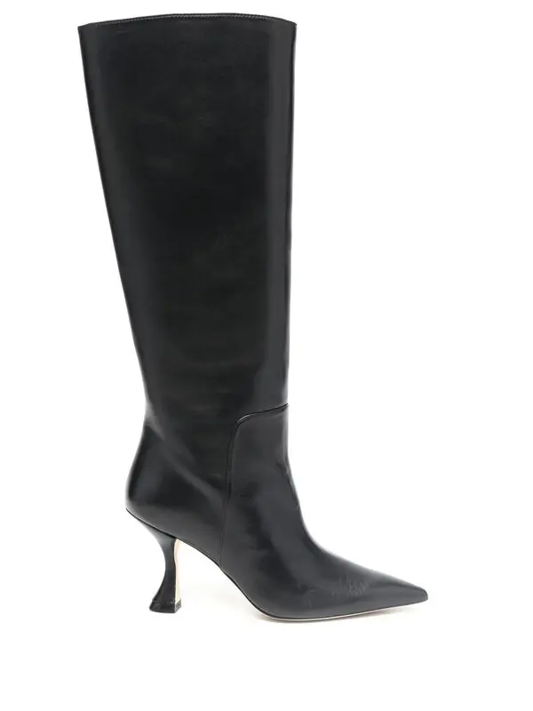 STUART WEITZMAN 95mm Pointed Leather Boots - Black
