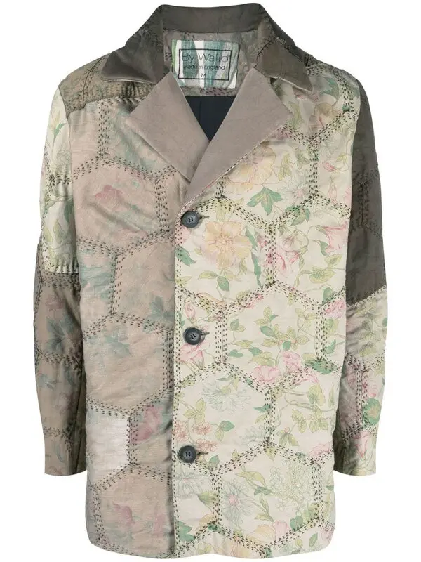 By Walid Jacob Quilted Pea Coat