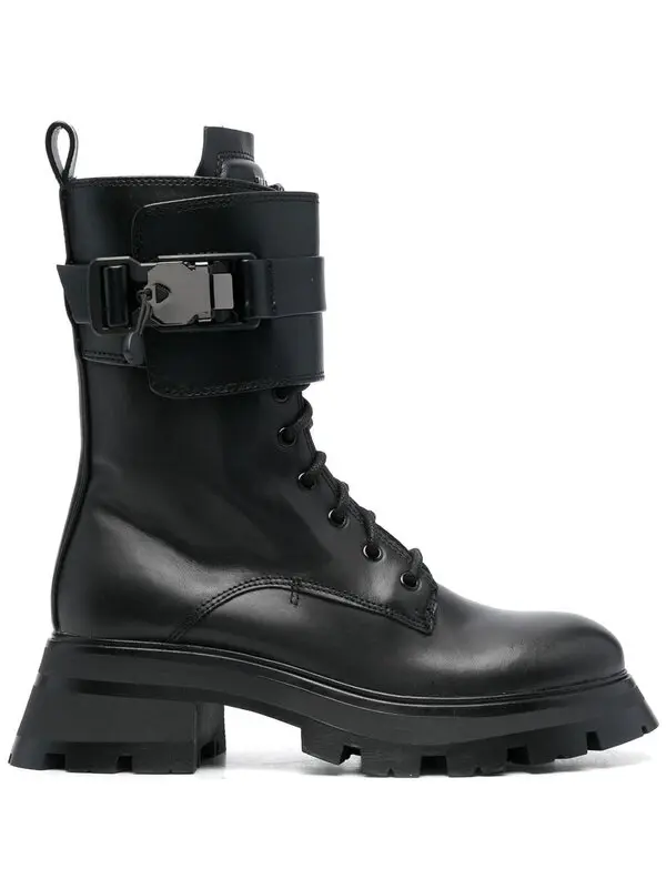 Dkny 55mm Buckle-detail Combat Boots