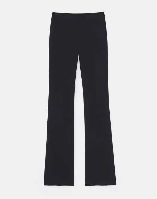 Lafayette 148 New York Finesse Crepe Gates Flared Pant - Black
