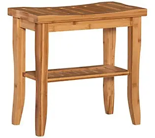 LINON Home Baxter Solid Bamboo Versatile Stool