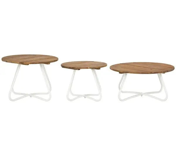 SAFAVIEH Henderson 3-piece Wood Top Coffee Table Safa Vieh