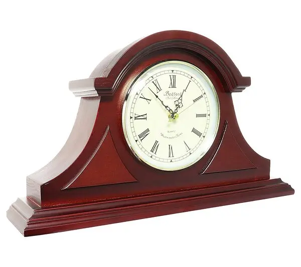 BEDFORD CLOCK COLLECTION Redwood Mantel Clock W Ith Chime
