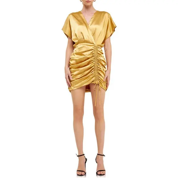 Endless Rose Ruched Satin Minidress