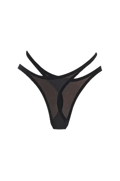 Buy Wolford X Mugler Flock Shaping String Thong - Black At 75% Off | Editorialist