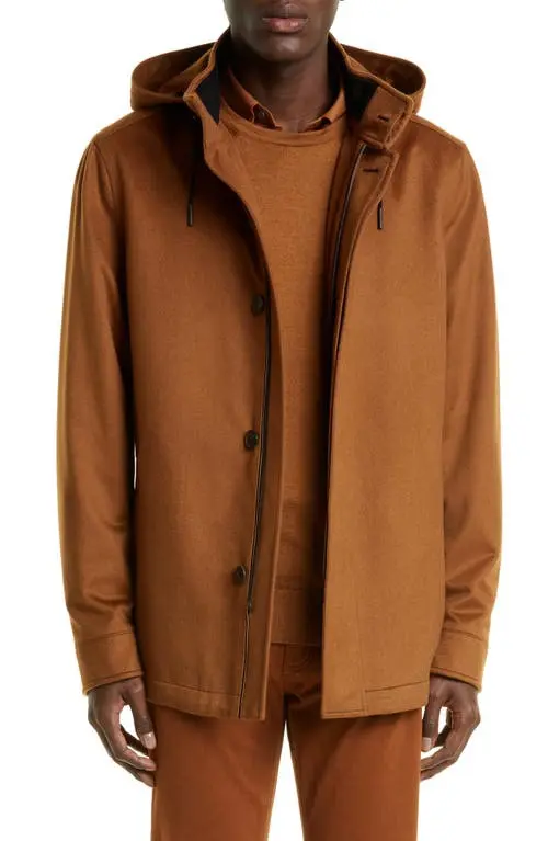 Zegna Elements Lite Cashmere Jacket - Caramel