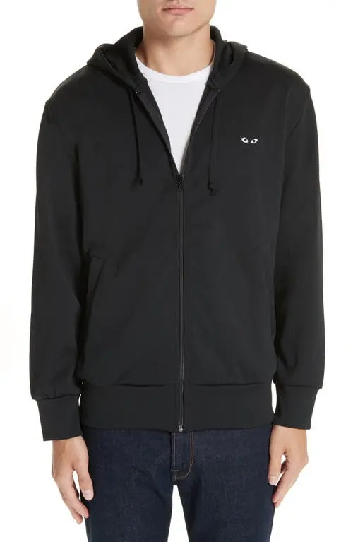 Play Comme Des Garcon Big Heart Zip Hoodie