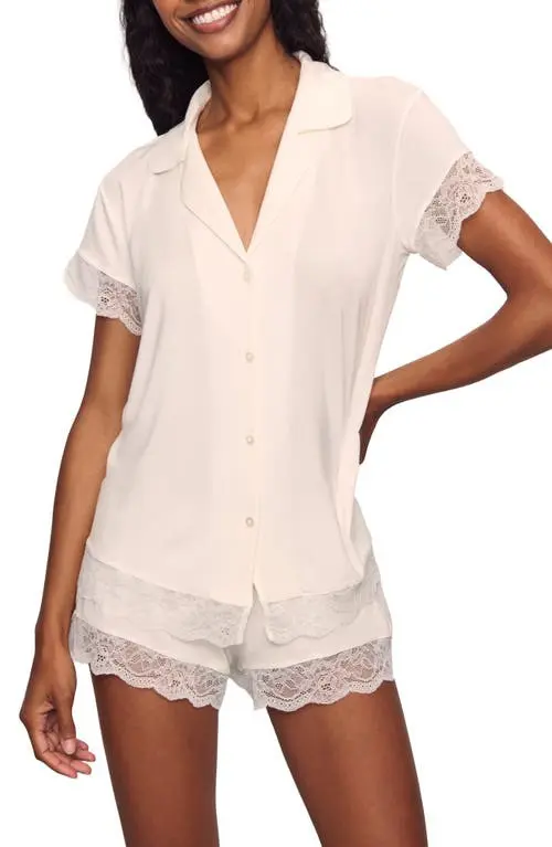 Eberjey Malou' Lace Trim Pajamas - Ivory