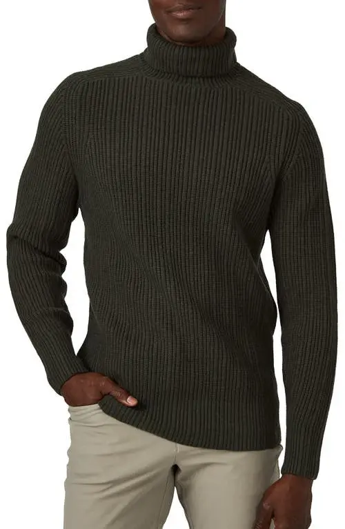 7 Diamonds Twin City Rolled Turtleneck Sweater - Olive