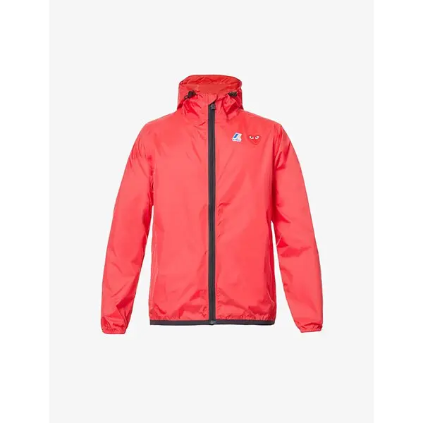 Play Comme Des Garcon Comme Des Garçons Play X K-way Hooded Shell Jacket - Red