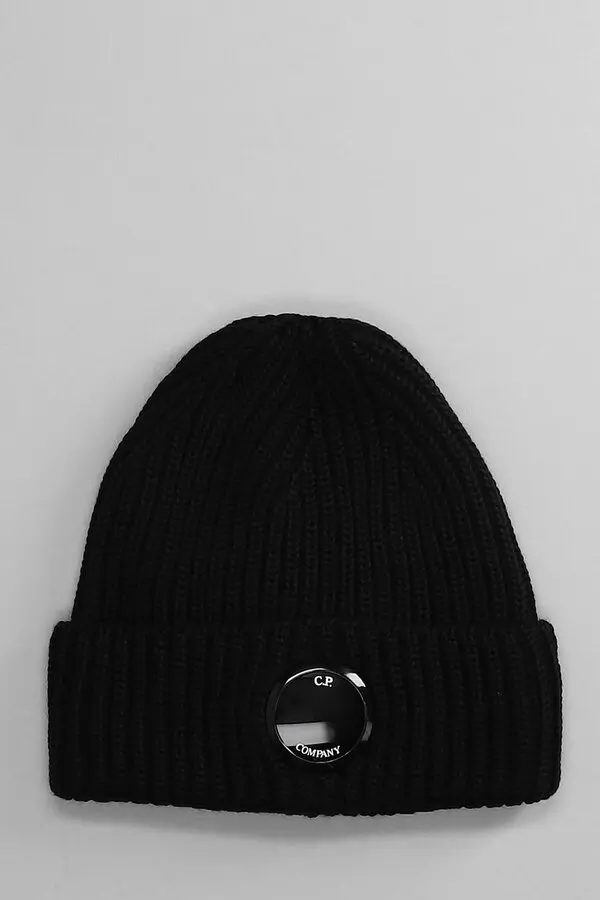 C.P. COMPANY Hats In Wool - Black | Editorialist