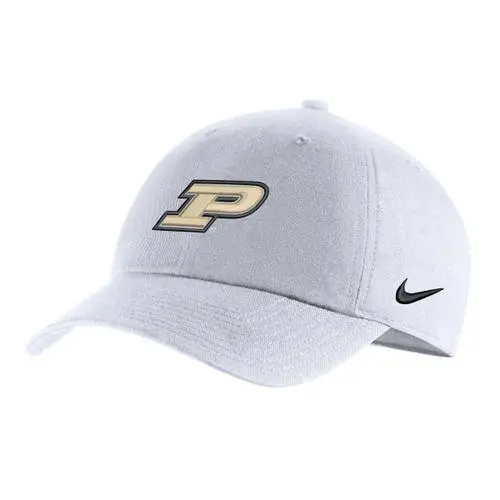 Nike Purdue Boilermakers Heritage86 Logo Adjustable Hat - White ...