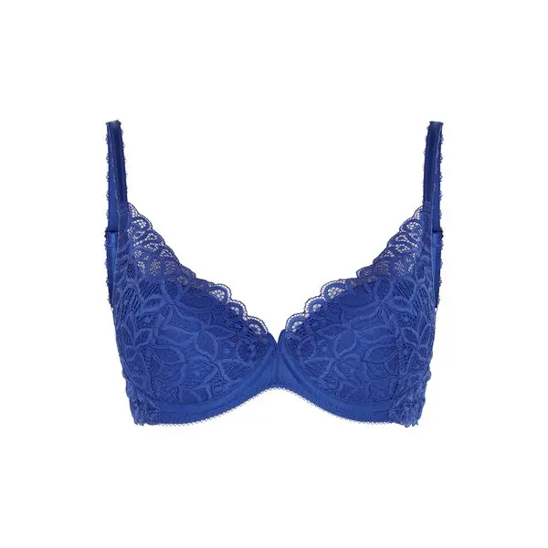 Buy Wacoal Raffine Blue Lace Plunge Bra 34dd - Teal At 50% Off ...