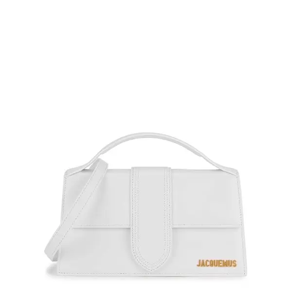 Jacquemus Le Grande Bambino Leather Top Handle Bag, Bag White