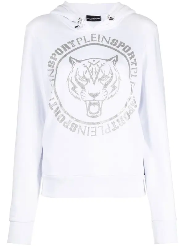 PLEIN SPORT Logo-print Tiger Hoodie